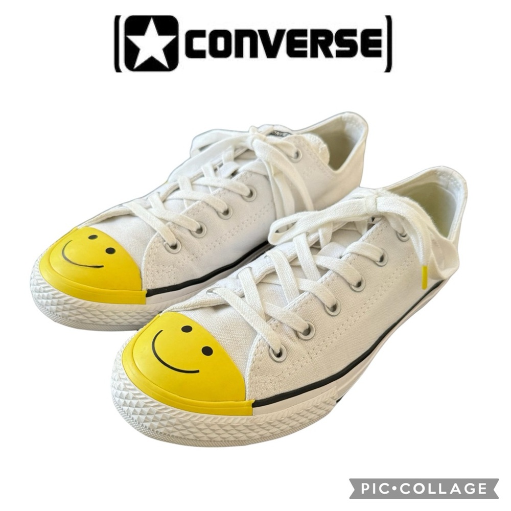 Converse Chuck Taylor Smiley Face Low Top White Sneak… - Gem